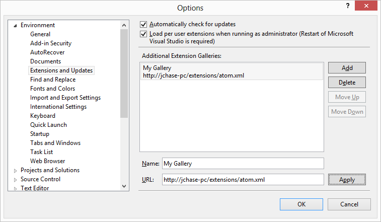 Custom Visual Studio Extension Feeds – justinmchase